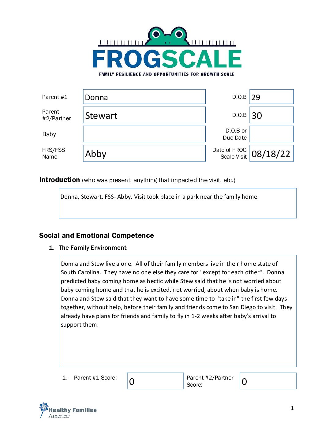 PHQ-9 Sample FROG – Healthy Families San Diego County
