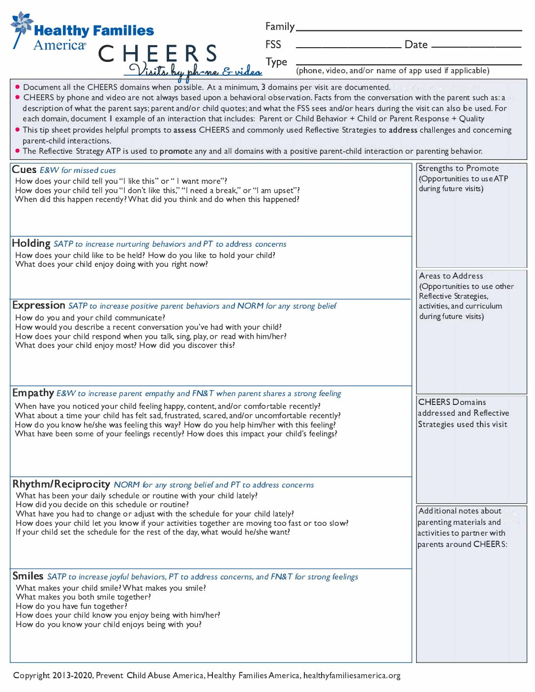 CHEERS Tip Sheet by Phone and Video – Healthy Families San Diego County